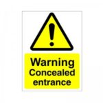 Warning Concealed Entrance - Health and Safety Sign (WAC.13) | Safety ...