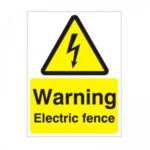 Warning Electric Fence - Health and Safety Sign (WAE.25) | Safety ...