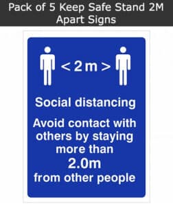 Keep 2m Apart Social Distancing Sign | Safety Services Direct