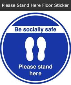 Please Stand Here Floor Sticker | Safety Services Direct