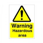 Warning Hazardous Area - Health and Safety Sign (WAG.112) | Safety ...